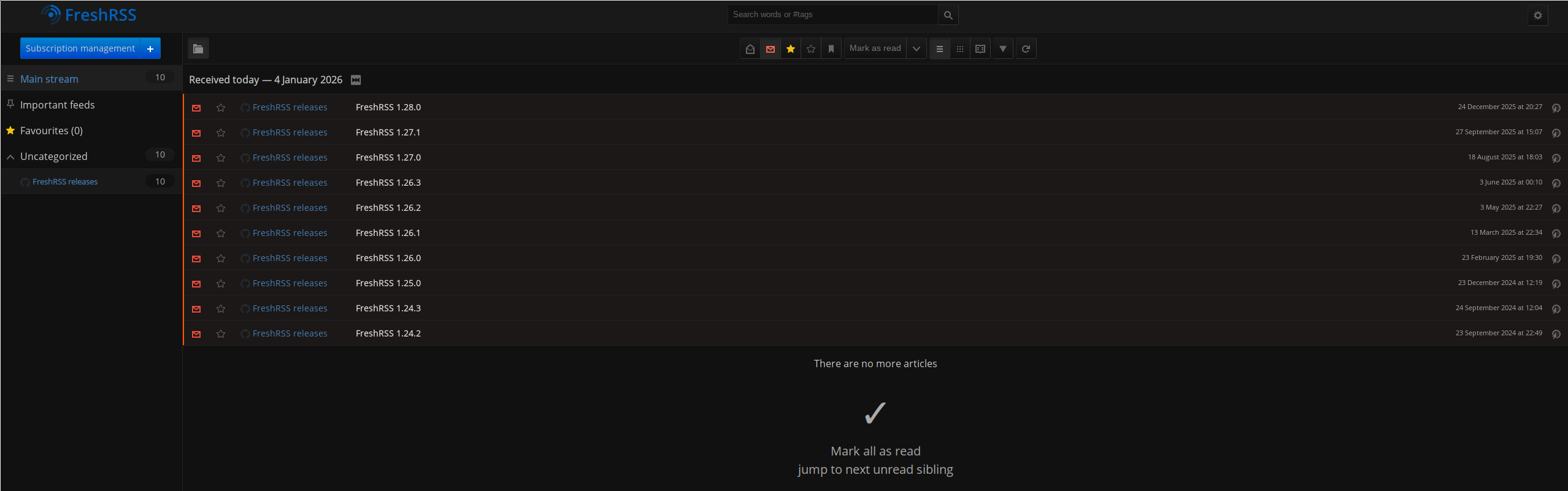 FreshRSS: An RSS/Atom Feed Reader | ln --help